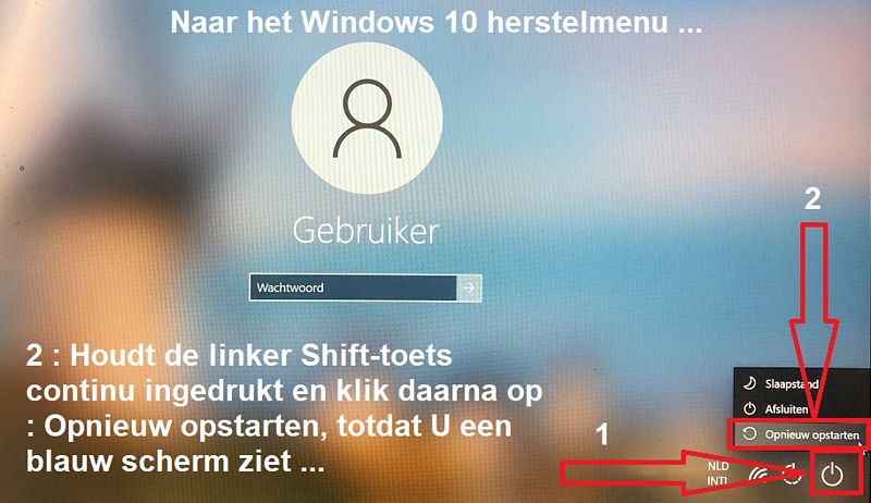 Aanmeldscherm, inlogscherm komt niet, info op Windows 10 Help