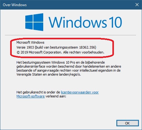Windows 10 Help, Build versie