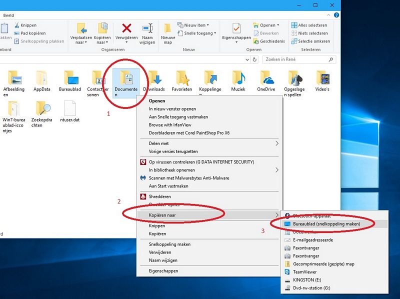 Belangrijke pictogramman op bureaublad, Windows 10 Help