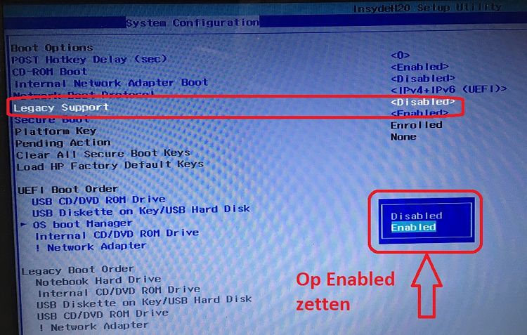 Hp 15 notebook, booten vanaf usb, Windows 10 Help