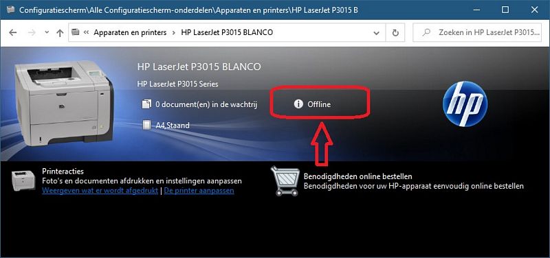 IP-adres Netwerkprinter, Windows 10 Help