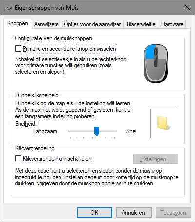 Muis, Muis problemen, Windows 10 Help