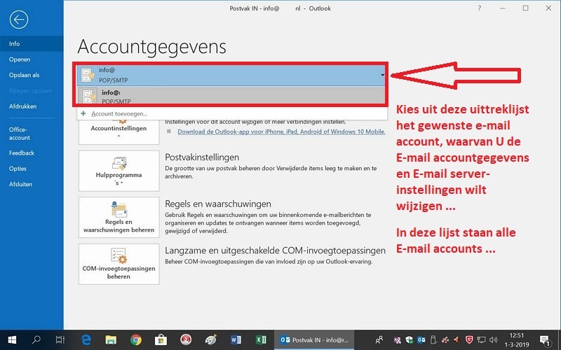 Outlook mail instellen, Windows10help.nl
