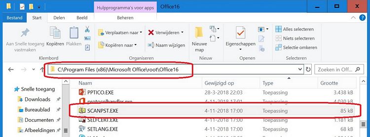 Scanpst, scanpst.exe locatie, Windows 10 Help