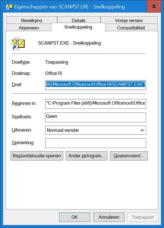 Scanpst, scanpst.exe locatie, Windows 10 Help