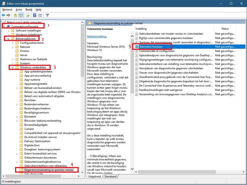 Telemetry, Telemetrie, Connected User Experiences, Windows 10 Help