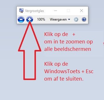 Vergrootglas, Inzoomen, Uitzoomen, Zoom in, Zoom uit, Windows 10 help